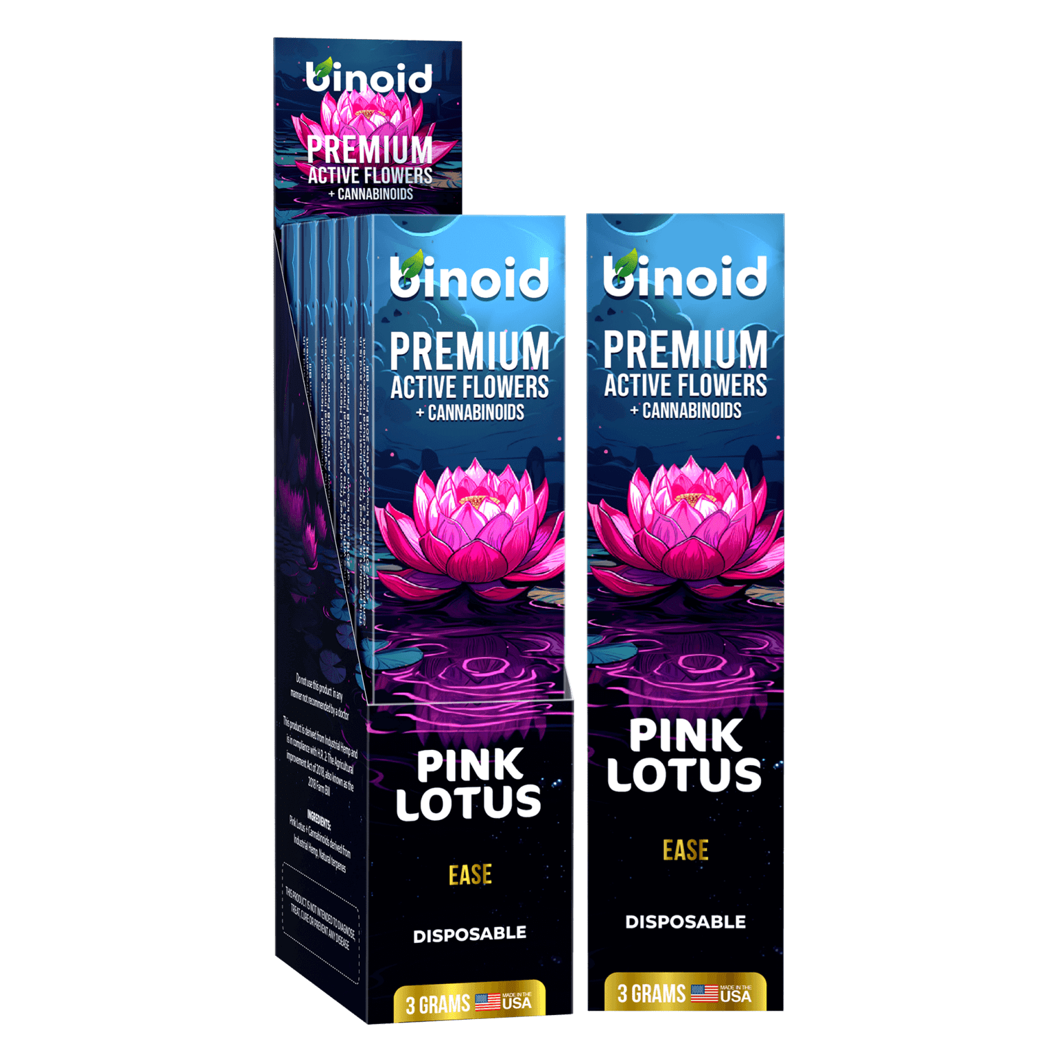 Active Flowers 3 Gram THC Disposables - Pink Lotus