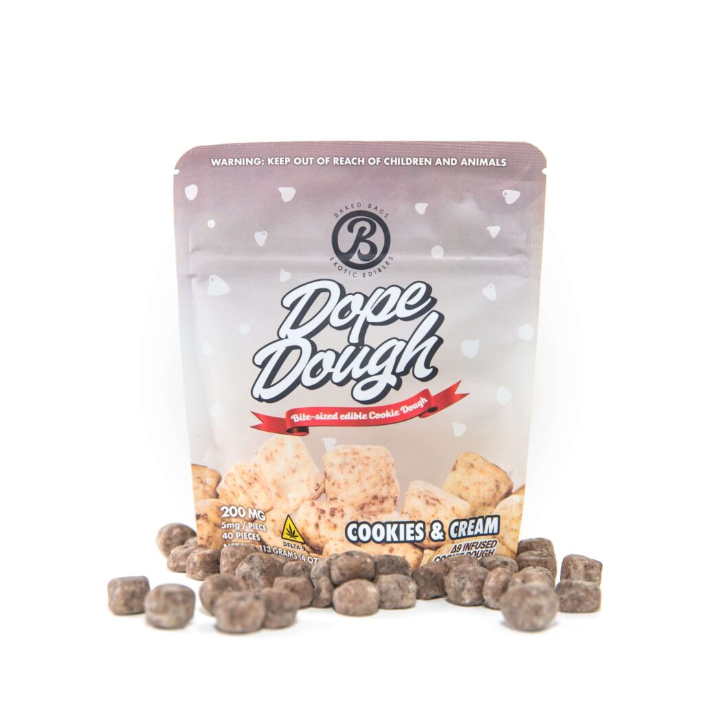 Delta 9 THC Cookie Dough Edibles For Sale - 200MG Dope Dough Baked Bags