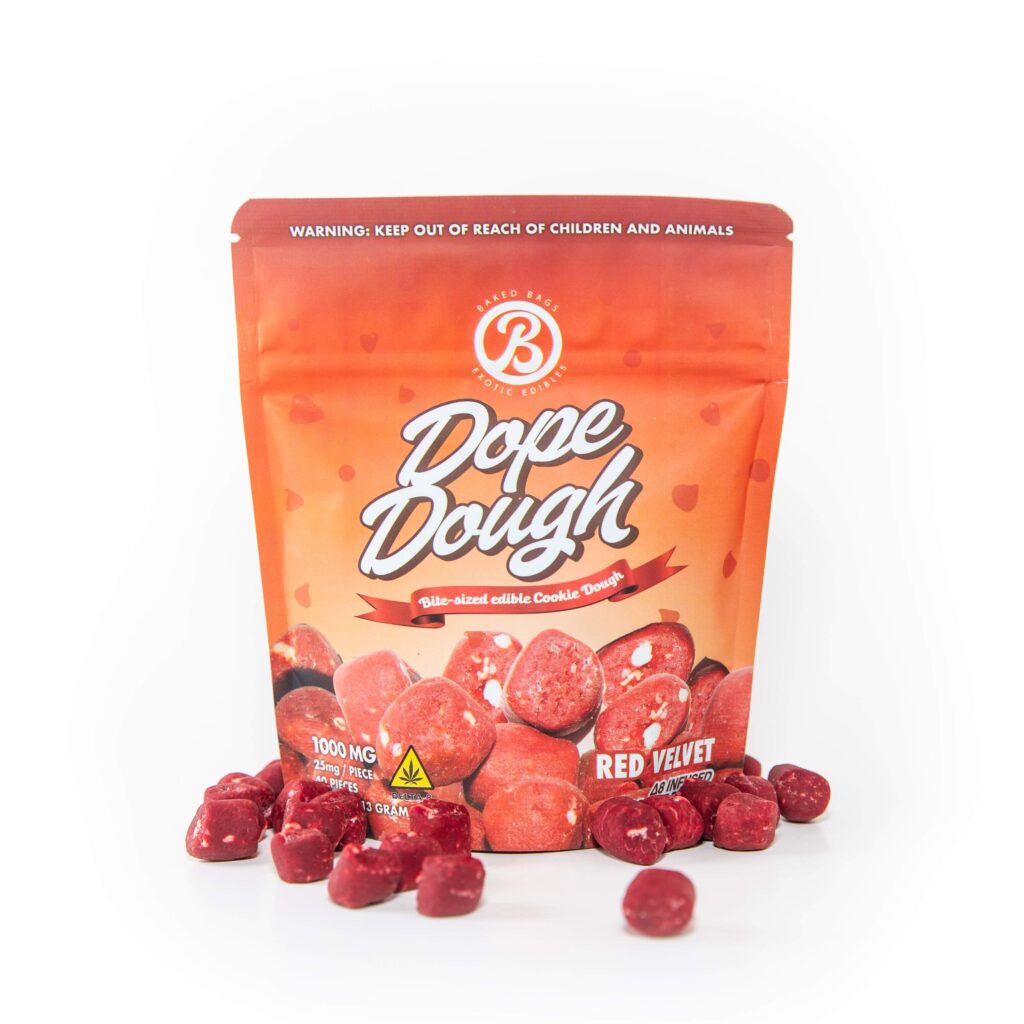 Delta 8 Cookie Dough Edibles For Sale - 1000MG Dope Dough Baked Bags